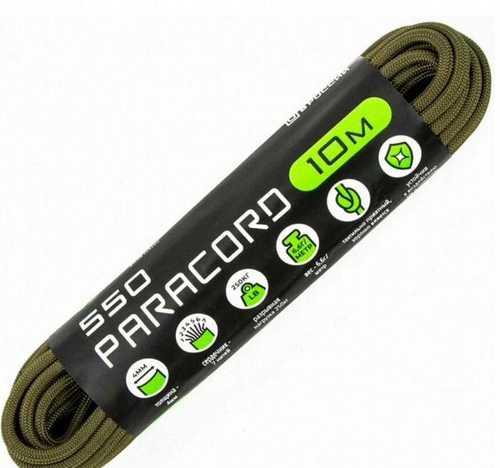 Веревка паракорд Cord 550 нейлон 10 м olive