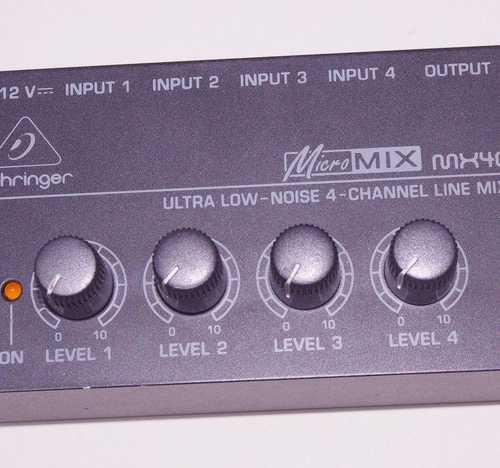 Микшер behringer Micro mix MX400 4 канала