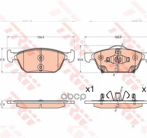 Колодки тормозные дисковые перед TRW GDB3600 Хонда