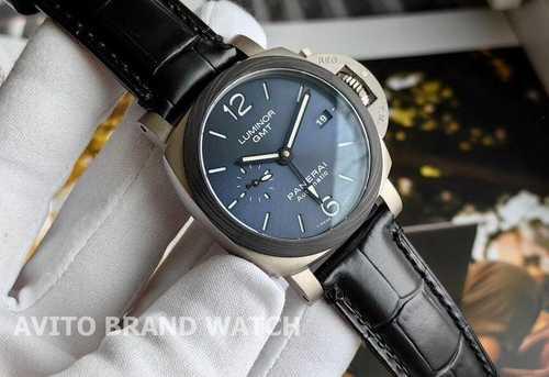 Часы Panerai Luminor GMT 42 mm титан и карбон blue