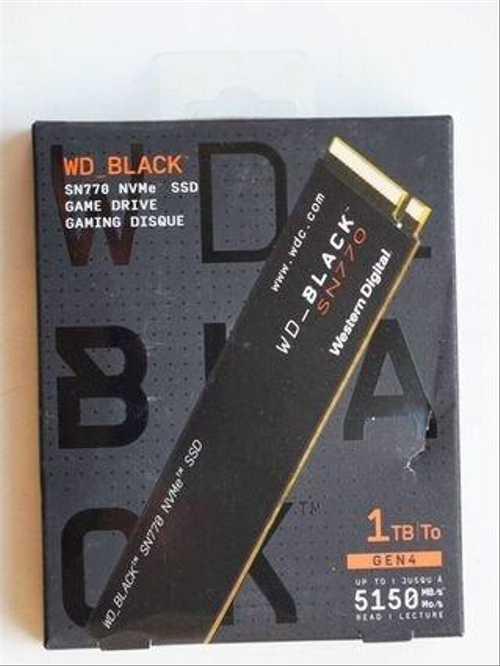 WD black 1TB SN770 NVMe SSD новые, запечатаны