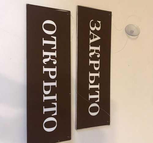 Табличка открыто закрыто
