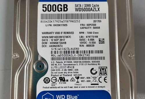 Жесткий диск WesternDigital 500 Gb SATA