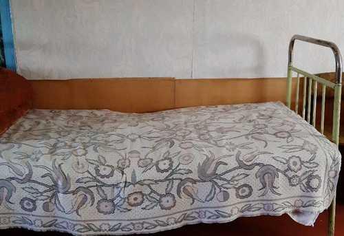 Кровать металлическая с панцерной сеткой