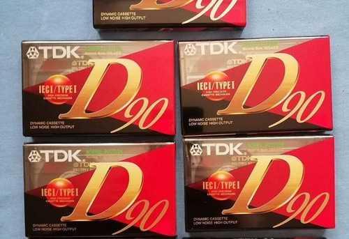 Аудиокассеты TDK-90 лотом 7 шт
