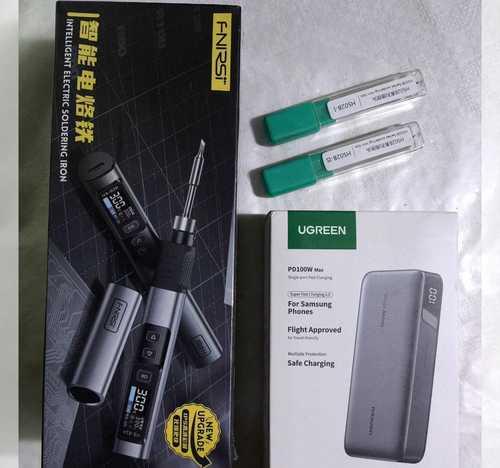 Ugreen 100W 20000mAh + Fnirsi HS-02b 100W + 3 жала