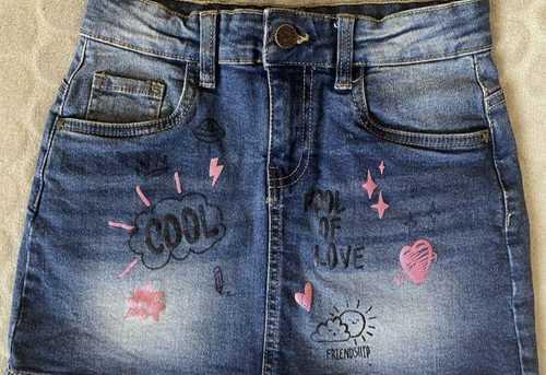 Юбка джинсовая для девочки р.122-128