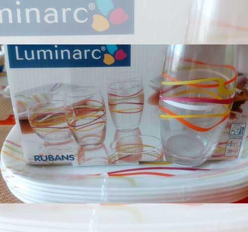 Luminarc Rubans Набор стаканы, тарелки