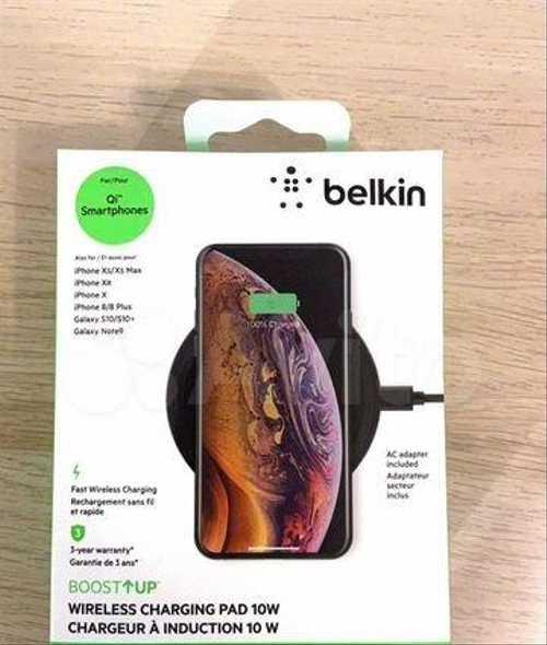 Беспроводная зарядка Belkin BoostUp Pad 10W Black