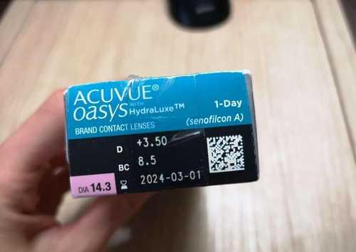 Линзы Acuvue Oasys 1-Day +3.50