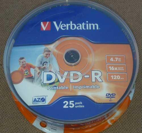 Диски DVD-R 25 шт. printable