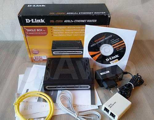 Новый роутер D-link DSL-2500u + сплиттер