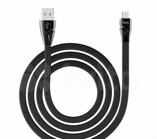 Кабель USB-Micro USB hoco U57 Twisting 2.4A 1.2м черный