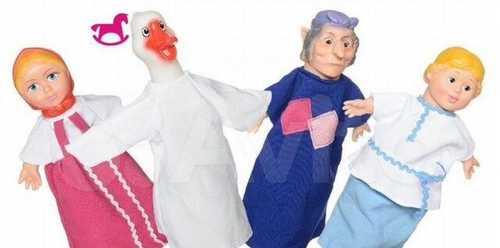 Кукольный театр Весна №4 Гуси-лебеди с ширмой 4 персонажа