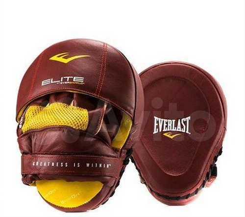 Лапы Everlast Pro Elite Leather Mantis красные