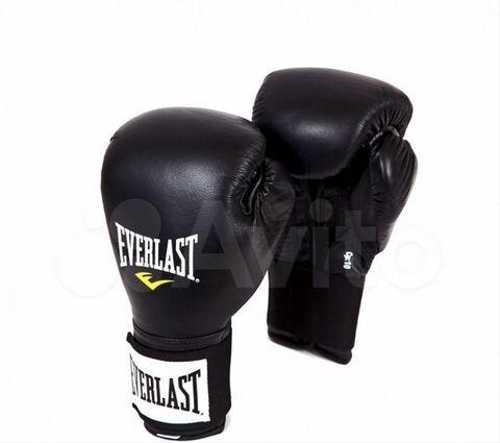 Перчатки тренировочные на липучке Everlast 10oz черные