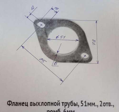Фланец выхлопной трубы