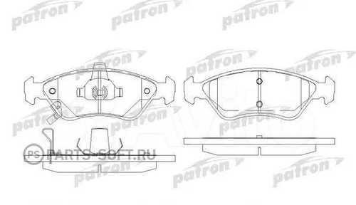 Patron PBP1125 Колодки тормозные дисковые передн KIA clarus 96