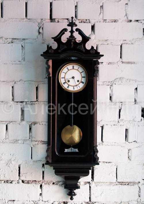 FMS. Настенные старинные часы с боем. 1870-е г