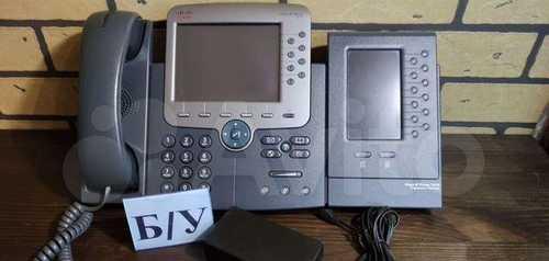 Телефон Cisco 7975 с модулем 7916 и бп