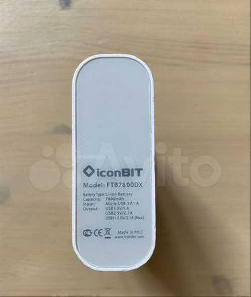 Power bank, внешний аккумулятор iconbit ftb7800dx