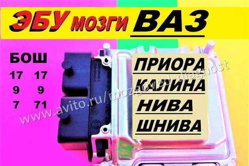 Эбу Мозги на ваз Приора Калина Нива Шеви-Нива эбу