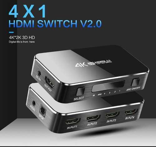 Hdmi 2.0 switch 4K переключатель 4х1 свич SWI41-A