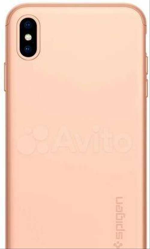 Чехол Spigen Thin Fit 360 (065CS25351) для iPhone Xs Max (Blush Gold)
