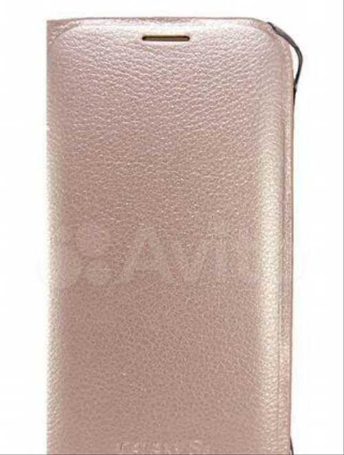 Чехол-книжка для Samsung G920F flip wallet кожа золото