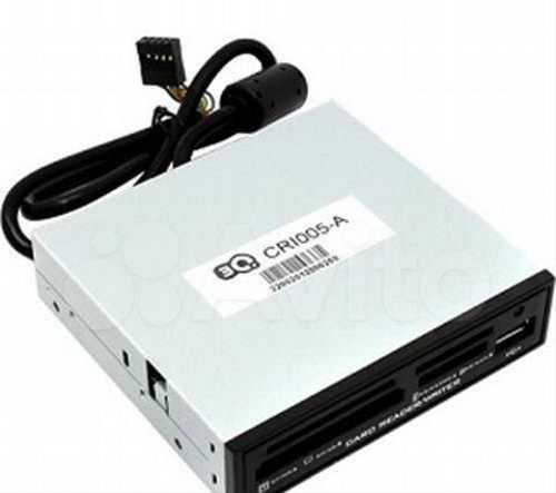 Картридер внутренний 3.5" 3Q All-in-1, Black, USB2.0 #CRI005-A