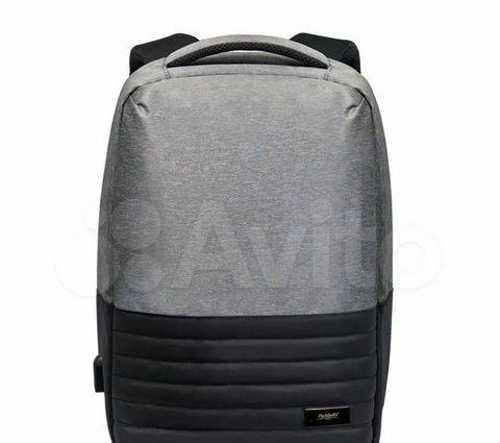 Бизнес рюкзак Leardo Plus с USB разъемом, серый/се