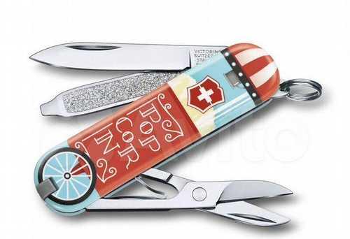 Нож-брелок victorinox Classic "Let It Pop", 58 мм, 7 функций