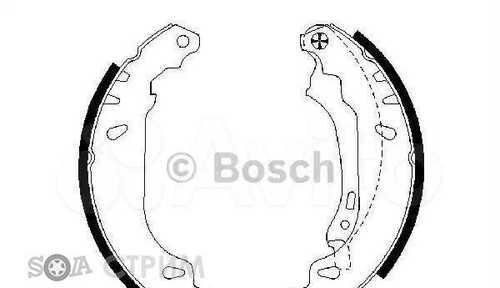 Bosch 0986487556 Колодки торм.бар.renault logan/clio 180x42 торм.система bendix