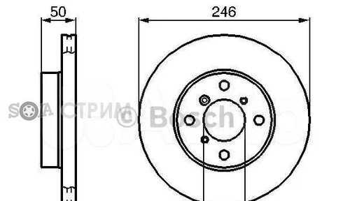 Bosch 0986478841 Диск торм. suzuki boleno, liana 1.3-1.6L 96 246х20 вентилируемые