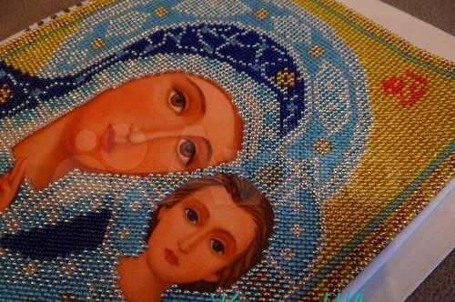 Вышивка бисером Икона Богородица Казанская