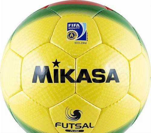 Мяч футзал. "mikasa FL450", р.4, fifa Quality Pro, 32 пан, гл.пу, руч.сш, бут.кам, желто-крас-зел