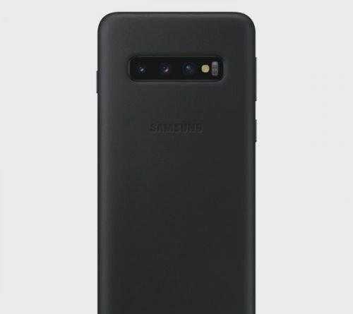 Чехол-накладка Samsung S10 Leather Cover (нат.кожа