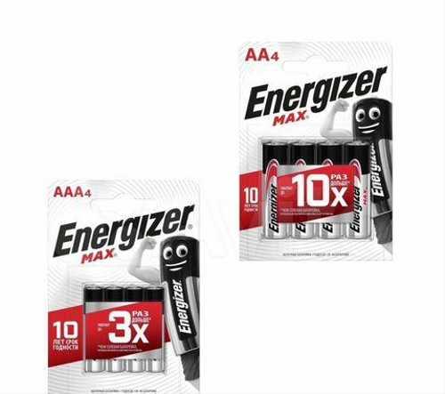 Energizer, набор батареек MAX E92/ааа 4шт. + MAX E91/AA 4 шт