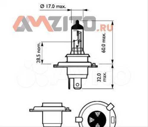Philips 12342llecob1 лампа h4 long life eco 12v 60