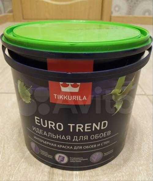 Краска Tikkurila euro trend, матовая, 2.7л, белая
