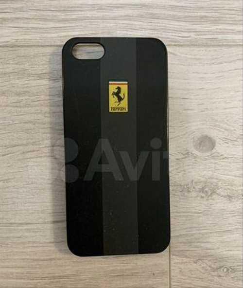 Чехол на iPhone 5/5s/5se Ferrari чёрный