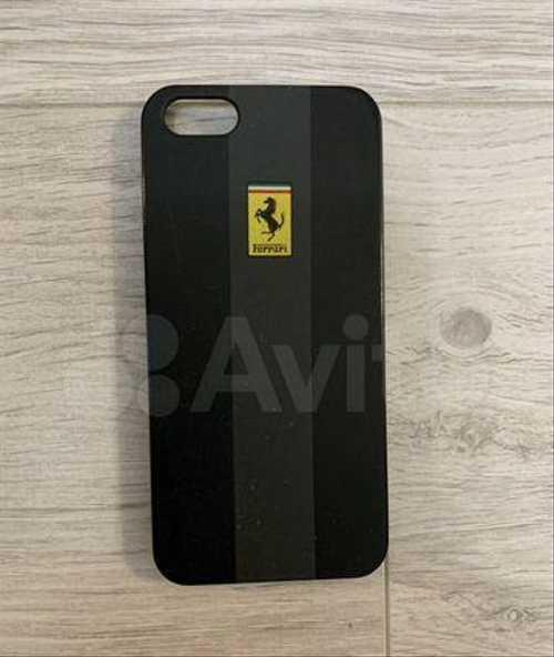 Чехол на iPhone 5/5s/5se Ferrari чёрный