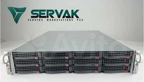 Сервер Supermicro 6027R 12x3.5 2x E5-2667v2 128GB