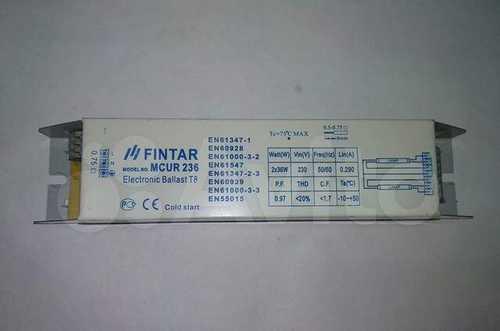 Электронный пускорегулирующий аппарат fintar 236