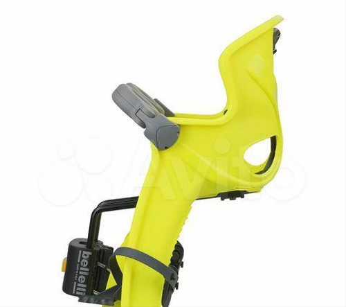Bellelli Сидение переднее Freccia B-Fix LUX жёлтое HI-VIZ, до 15кг