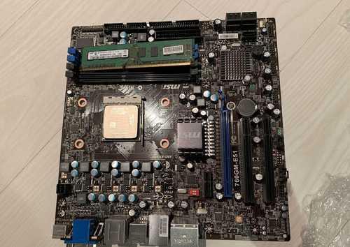 Плата msi 760gm-e51 AMD Athlon II X2 250 3gHz 2gb