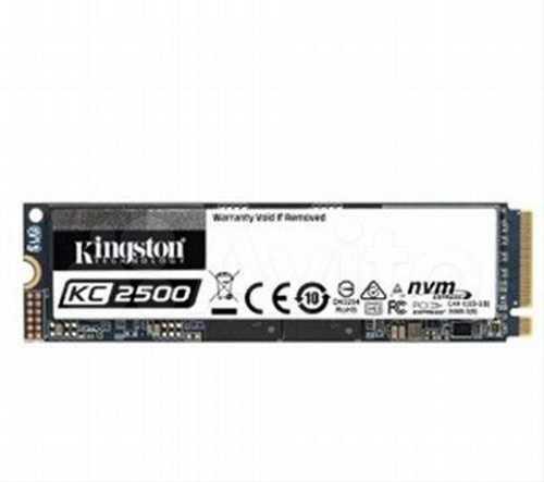 Жесткий диск SSD M.2 2Tb Kingston KC2500 (3500/2900MBs, 3000000 iops, TLC 3D nand, PCI-E 3.0 x4) #SKC2500M8/2000G