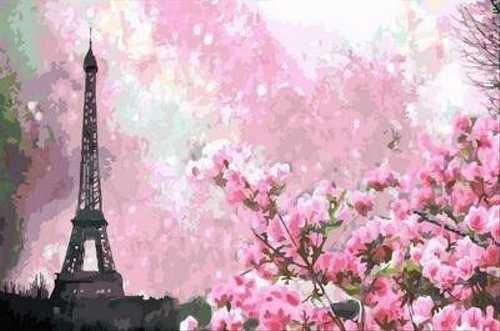Картина по номерам Paintboy "Весенний Париж" 40*50