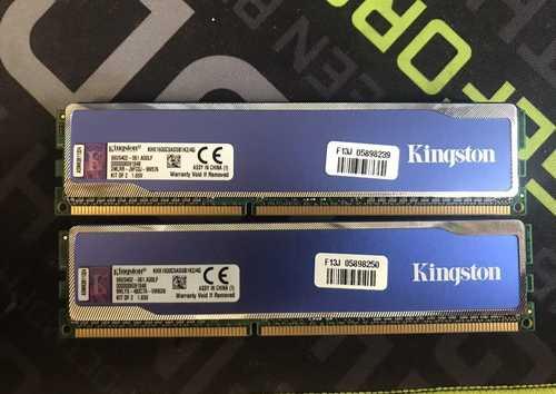 Озу DDR3 kingston hyperX 4gb kit(2x2gb)