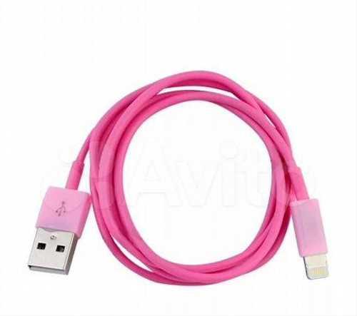 Кабель USB Prolife Apple 8Pin розовый